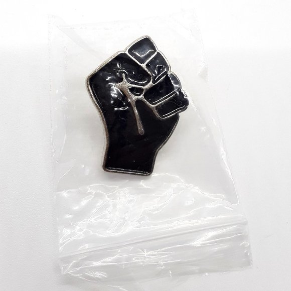 Jewelry | Black Power Fist Pin Badge Brooch | Poshmark